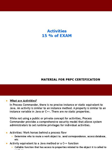 Pega Prpc 05 Activities Pdf Method Computer Programming Parameter Computer Programming