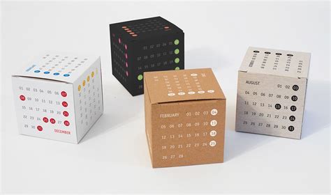Calendar Cube 2014 On Behance Creative Calendar Diy Calendar