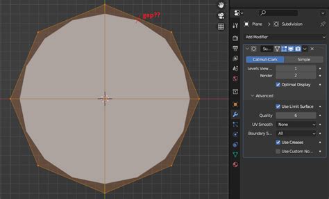 Modeling Why Does The Subdivision Modifier Leave A Gap Between