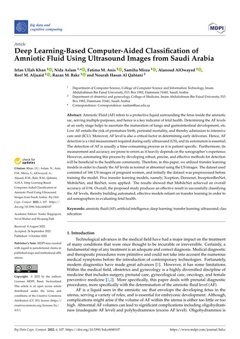 Pdf Deep Learning Based Computer Aided Classification Of Amniotic