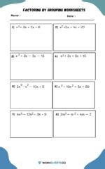 Factoring By Grouping Worksheets WorksheetsGO