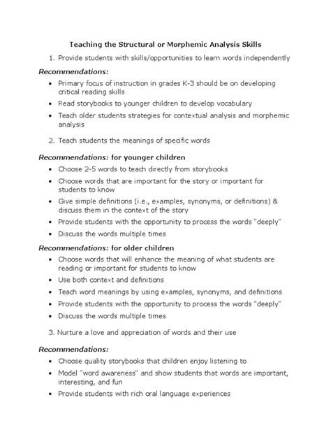 Morphemic Analysis Download Free Pdf Word Syllable