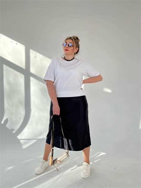 Спідниця шовкова Сільвер Safika жіночий одяг великих розмірів