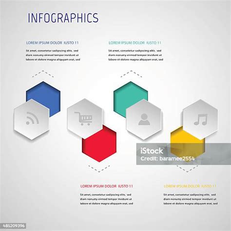 육각형 추상적임 3d 현대적이다 디지탈 형판 벡터 배너입니다 인포그래픽 3차원 형태에 대한 스톡 벡터 아트 및 기타 이미지