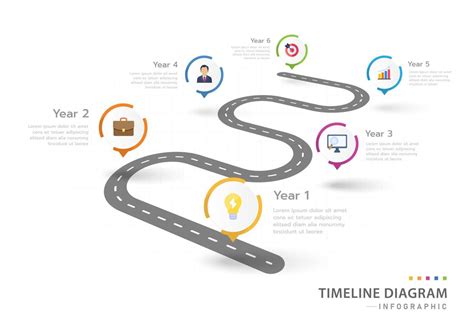 Infographic Template For Business 6 Steps Modern Timeline Diagram With Circle And Roadmap
