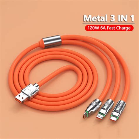 Original Usb Liquid Silicone Cable Metal 6a Type C Fast Charge Cable