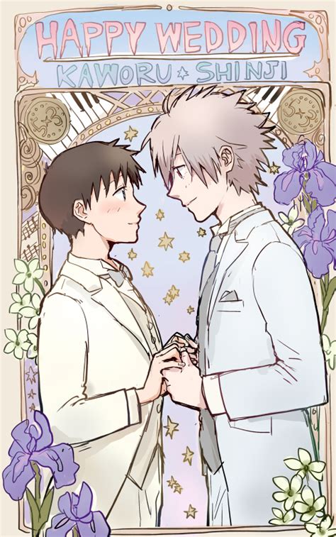 Kaworu And Shinji Kawoshin Kaworu X Shinji Fan Art Fanpop