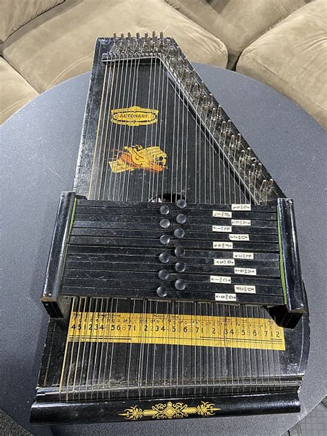 Phonoharp Co Autoharp 1920s Black Reverb