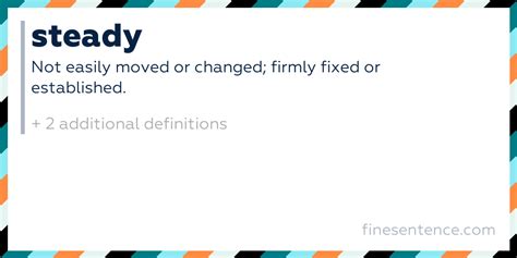 Steady Meaning Definitions Translation And Examples