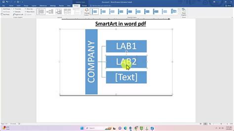 How To Insert Horizontal Multi Level Hierarchy Smartart In Word Pdf