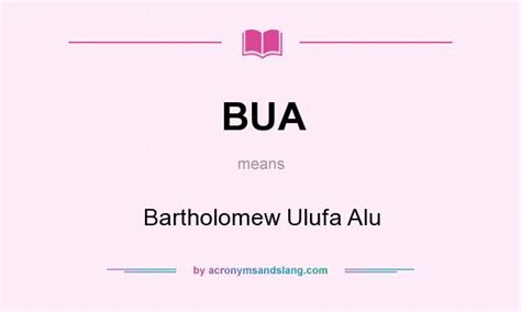 Bua Bartholomew Ulufa Alu In Undefined By