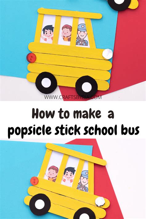 Popsicle Sticks School Bus At Brenda Norris Blog