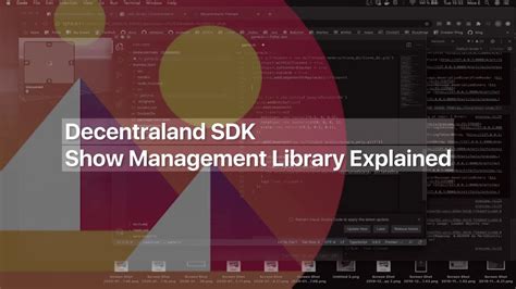 Decentraland SDK Tutorial Show Management Library Explained YouTube