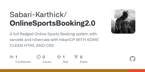 Github Sabari Karthickonlinesportsbooking20 A Full Fledged Online Sports Booking System