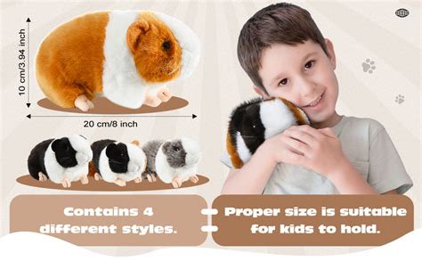 Hydren 4 Pcs 8 Inch Guinea Pig Stuffed Animal Cute Guinea