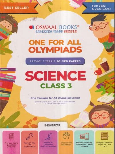 One For All Olympiads Previous Years Solved Papers Science Class 3 Oswaal Books