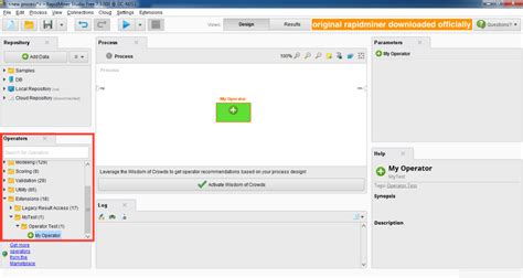 Call My Own Operator From Rapidminer Studio Core Built On Eclipse Altair Community