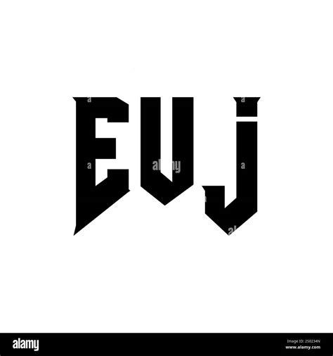Euj Letter Logo Design For Technology Company Euj Logo Design Black And White Color Combination