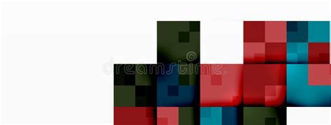 Colorful Squares In Red And Blue Create A Striking Pattern On White
