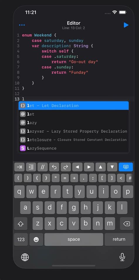 Swifty Compiler Mobile App Rswiftui