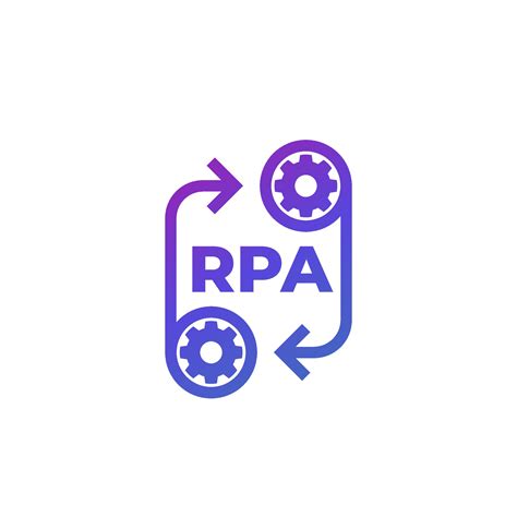 RPA Icon With Gears Vector Vector Art At Vecteezy