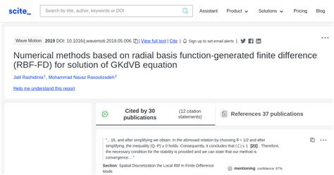 numerical methods based on radial basis function generated finite