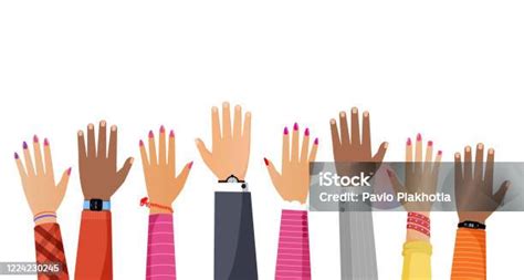 다른 피부 색과 다양한 인종의 손 벡터 플랫 일러스트 를 상승 공동체에 대한 스톡 벡터 아트 및 기타 이미지 공동체 교육 다양성 Istock
