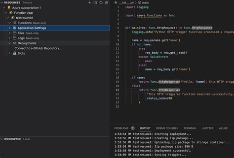 Why My Azure Function On Vscode Is Remote And Read Only Microsoft Qanda