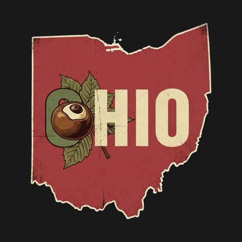 Ohio Buckeye State Retro Map Ohio Buckeye State Retro Map T Shirt