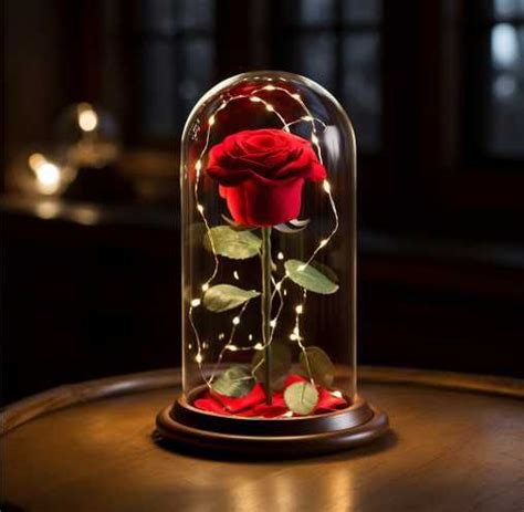 УНИКАЛЕН ПОДАРЪК ЗА ЖЕНА Светеща Червена Роза В Стъкленица гр София Център • Olx Bg
