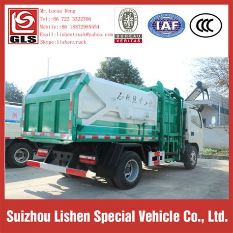 Dongfeng 쓰레기 트럭 5 Cbm 크레인 버킷 트럭 의 고품질 Dongfeng 쓰레기 트럭 5 Cbm