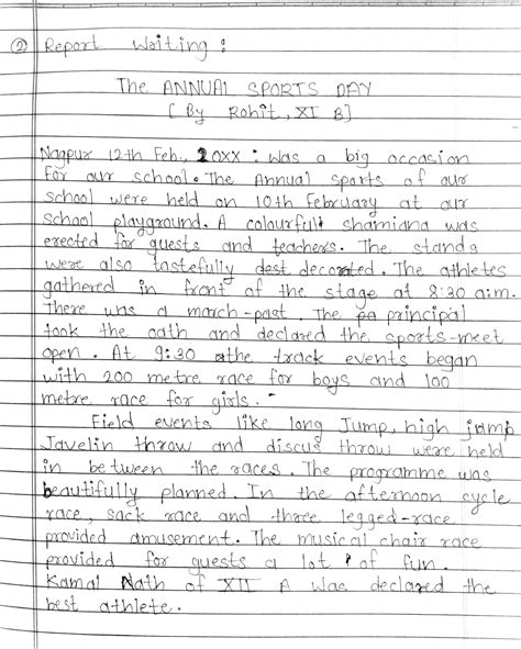 SOLUTION Class 10th 11th 12th Report Writing 5 Examples Studypool