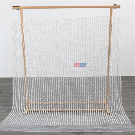 Sparkly Beading And Sequin Stripes Fabric By The Yard Oneyard