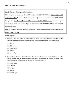 Fillable Online Web Njit Phys 111 PRACTICE EXAM 1 IST Home Web Njit Fax Email Print PdfFiller