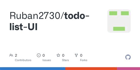 Github Ruban Todo List Ui