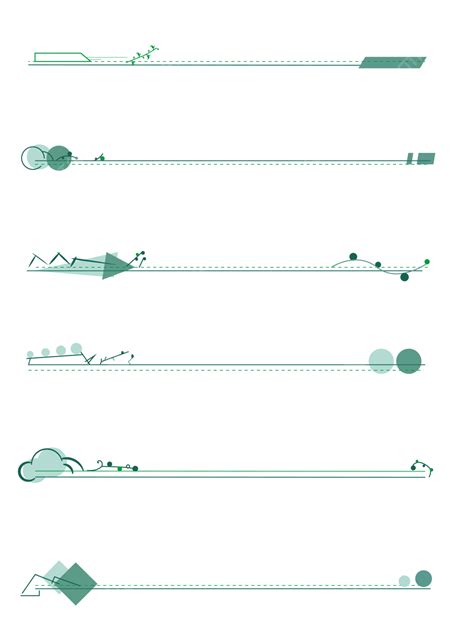 Hand Drawn Small Fresh Cartoon Spring Element Line Dividing Line Separator Dividing Line