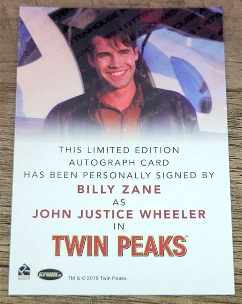 2019 Twin Peaks Archives Billy Zane Archive Box Exclusive Autograph Ebay