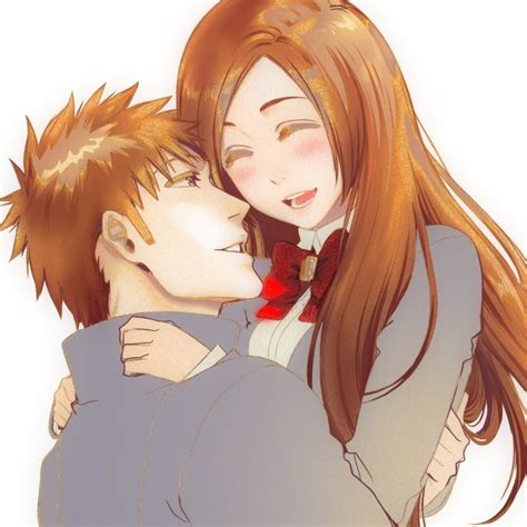 Inoue Orihime And Kurosaki Ichigo Bleach Drawn By Rozuberry Danbooru