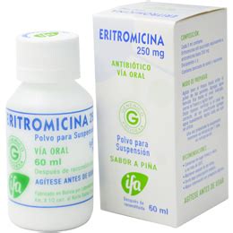 Eritromicina Polvo para suspensión INFOMERC Vademécum Farmacéutico Bolivia