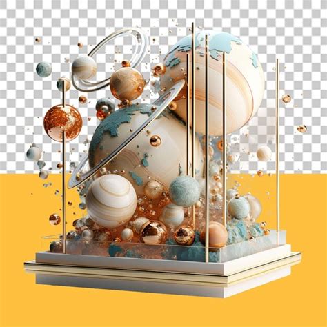 Premium PSD Space Concept PNG Illustration