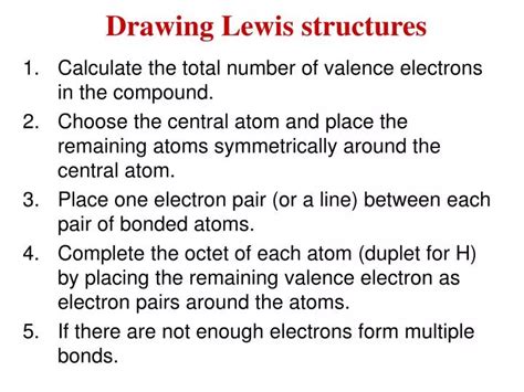 PPT Drawing Lewis Structures PowerPoint Presentation Free Download ID