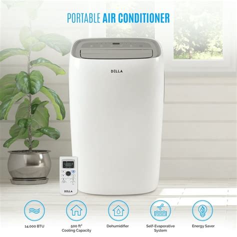 Della 14 000 Btu Portable Air Conditioner Heater Dehumidifier W Remote