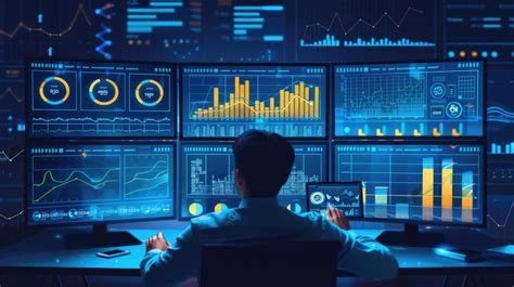 Worker Looking At Customer Behavior Chart While Analyzing At Computer Aig Premium Ai Generated