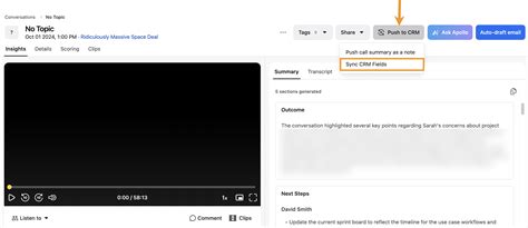 Auto Populate Crm Fields Using Conversation Recordings Apollo