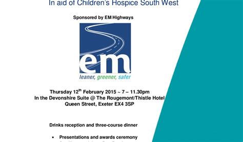 Ciht South Western Annual Black Tie Dinner The Exeter Daily