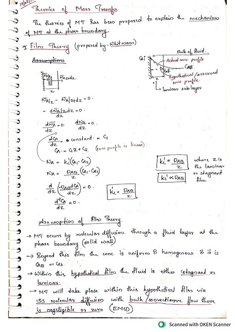 Solution Theory Of Mass Transfer Studypool