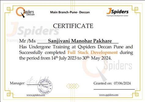 Sanjivani Pakhare On Linkedin Fullstackdeveloper Java Jspiders