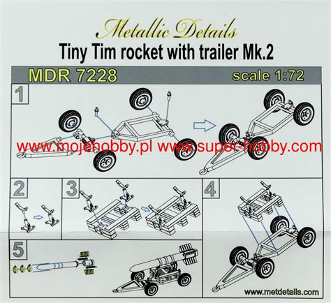 Tiny Tim Rocket With Trailer Metallic Details Mdr7228