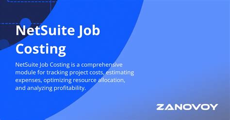 Netsuite Job Costing Module Explored