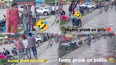 Electric Prank On Girls ️funny Prank On Public 🤣funny Public